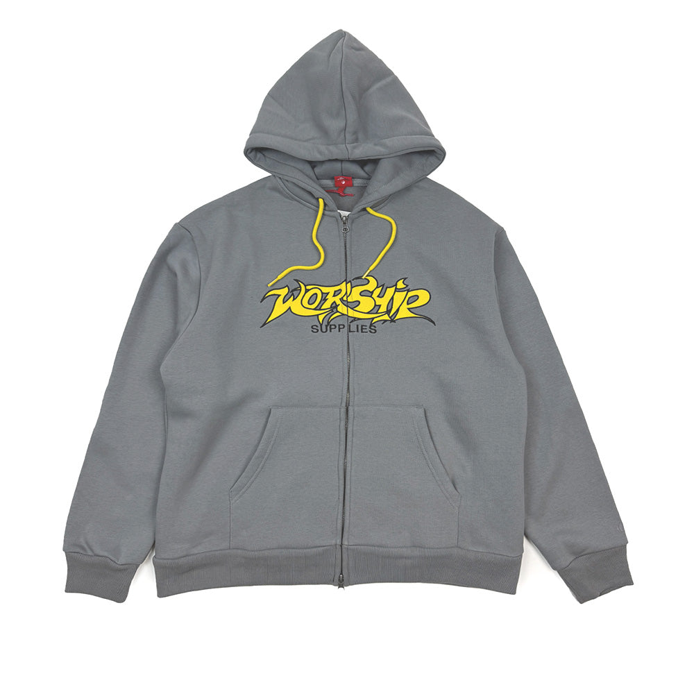 Worship Vanity Zip Hood Steel Grey – Locality Store
